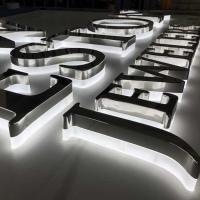 China Stainless Steel Backlit Letter Sign Barber Shop Logo 3000K-10000K for sale