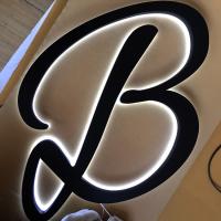 China Stainless Steel Backlit Letter Sign Barber Shop Logo 3000K-10000K for sale