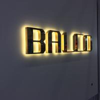 China Electroplating Gold Mirror Metal Backlit Letter Sign M4 Screw Mount for sale