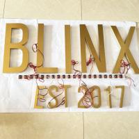 China Gold Brush SS Illuminated Channel Letters Logo Sign Highspan for sale