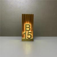 China Gold Mirror House Number Sign Hotel Door Number Plates DC12V for sale