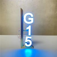 China Gold Mirror House Number Sign Hotel Door Number Plates DC12V for sale