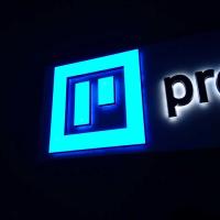 China Shopfront Translucent Acrylic Backlit Letters Signs 40cm For Companies for sale