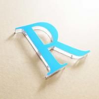 China Indoor Office Logo 3D Letter Sign 2mm Acrylic Alphabet With UV Printing for sale