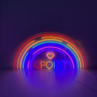 China 10cm To 100cm 3D Letters Rainbow LED Neon Sign P33 Large Neon Bar Signs for sale