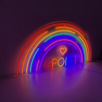 China 10cm To 100cm 3D Letters Rainbow LED Neon Sign P33 Large Neon Bar Signs for sale
