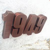China Steel House Vintage Metal Letters And Numbers Signs Anti Acid UL for sale