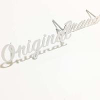 China Flat Cut White Paint Metal Letter Sign Brushed SS304 Channel Letter Signage for sale
