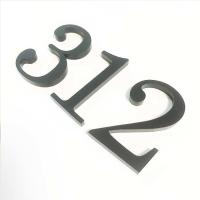 China Black Matte Acrylic House Number Plaques Signs Recyclable OEM ODM for sale