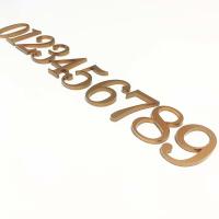 China Flat Cut Out Acrylic Letter Sign Solid Acrylic Door Number Signs CE ROHS for sale