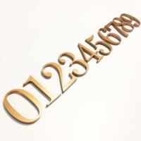 China Flat Cut Out Acrylic Letter Sign Solid Acrylic Door Number Signs CE ROHS for sale