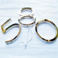 China High Brightness Gold Brush House Number Sign Laser Cut CE RoHS for sale