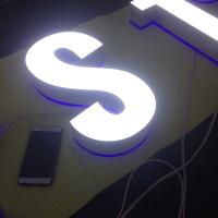 China Wall Mount 3-5mm Acrylic Storefront Sign Front Lit Channel Letters For Shops for sale