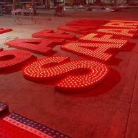 China Shopping Center Giant Light Up Letter Signs 10cm Thickness for sale