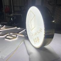 China Round Luminous Acrylic Lightbox Signage Store Use Anti Rust Anti Septic for sale