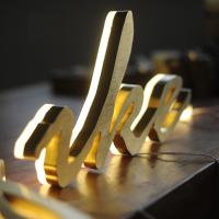 China Metal 3d Illuminated Storefront Sign 5-20cm Thickness for sale