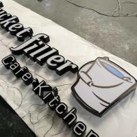 China Illuminated Shopfront Restaurant Sign Board Company Logo Waterproof IP67 for sale