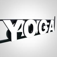 China Yoga Store Restaurant Sign Board Led Channel Letter With Metal Raceway for sale