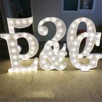 China Acrylic Stainless Steel Light Up Marquee Letter Sign Numbers With Bulbs for sale