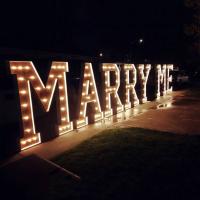 China Wedding Decor Marquee Letter Sign Metal Painted CE ROHS for sale
