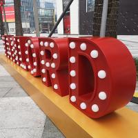 China Outdoor Illuminated Giant Marquee Letters Lights Electroplating for sale