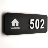 China HIGHSPAN Laser Cut Building Sign Meeting Room Acrylic Wayfinding Signs for sale