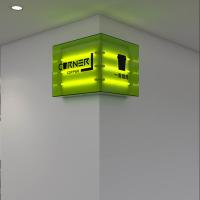 China Acrylic Directional Led Coffee Shop Building Sign Light Box Waterproof for sale