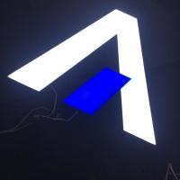 China Custom 3d Led Logo Storefront Sign Stainless Steel Electroplating for sale