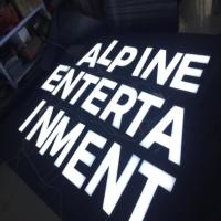 China Custom 3d Led Logo Storefront Sign Stainless Steel Electroplating for sale