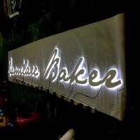 China Waterproof Ip67 3D Letter Sign Shopfront Signboard Brushed Ss304 Metal Backlit for sale