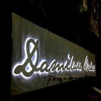China Waterproof Ip67 3D Letter Sign Shopfront Signboard Brushed Ss304 Metal Backlit for sale