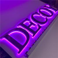 China Channel 3D Letter Sign 12v Stainless Steel Metal Led Bar Sign AC110V for sale
