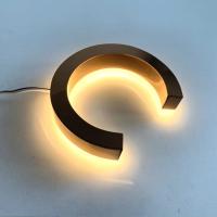 China Outdoor Light Up 3d Letter Sign Acrylic Lettering Signage 304# Stainless Steel 3cm for sale