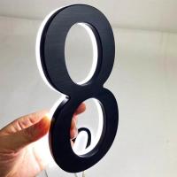 China Advertising 3D Acrylic Backlit Letter Sign Black Painted 12cm Thickness for sale