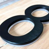 China Advertising 3D Acrylic Backlit Letter Sign Black Painted 12cm Thickness for sale