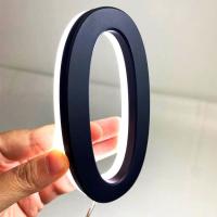China Advertising 3D Acrylic Backlit Letter Sign Black Painted 12cm Thickness for sale
