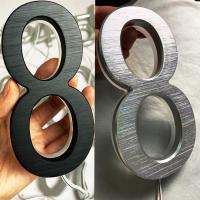 China Advertising 3D Acrylic Backlit Letter Sign Black Painted 12cm Thickness for sale