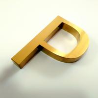 China Interior Office Door Metal Letter Sign Polished Brushed SS304 Electro Plating for sale