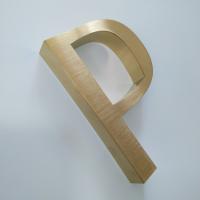 China Interior Office Door Metal Letter Sign Polished Brushed SS304 Electro Plating for sale