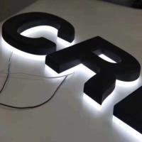 China White Lighting Metal Shopfront Signage Channel Letter Sign Backlit CE ROHS for sale