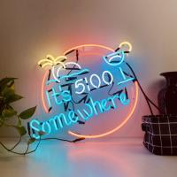China Acrylic Customized Neon Light Box Sign Pink Cocktail Waterproof for sale