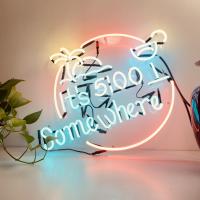 China Acrylic Customized Neon Light Box Sign Pink Cocktail Waterproof for sale