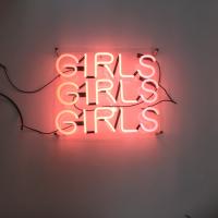 China Pink Personalized Neon Light Letters Girls Girls Girls 7.5kv Home Decor for sale