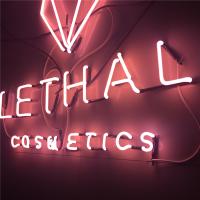 China Cosmetics Store Logo Custom Neon Sign Glass Made Pink Neon Channel Letters for sale