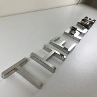 China Hotel Silver Fabricated Stainless Steel Letters Flat Cut 20-200mm Thickness for sale