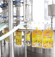 China PLC Controlled Spout Pouch Filling Machine 50-500ml Filling Volume 3.5KW Power Consumption for sale