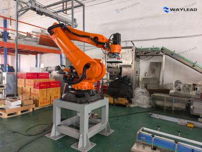 China Fully automated Robot Palletizing System, stacking height 2500 mm for sale