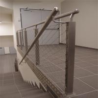 China AISI304 Stainless Steel Cable Mesh 60mm Diamond Shape For Staircase for sale