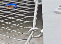 China Aisi316 40x40mm Stainless Steel Wire Rope Mesh Safety Nets For Bridge for sale