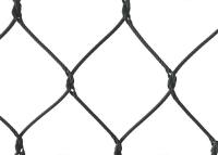 China 7x7 Black Oxide Wire Rope Mesh Knotted SS Wire Rope Net 120x120mm for sale